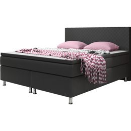 Inter Trading Boxspringbett Madrid 180 x 200 cm schwarz