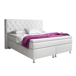 Inter Trading Boxspringbett Turin 180x200 cm wei&szlig;