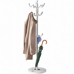 Casaria Kleiderständer Weiß 173cm geschwungen