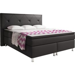 Inter Trading Boxspringbett Oxford 180x200 cm schwarz