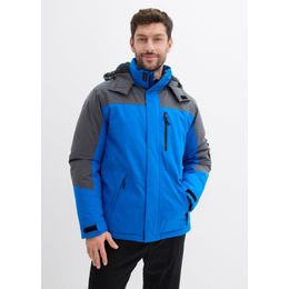 bonprix wasserdichte Funktionsjacke mit Kuschel-Fleece-Futter, blau