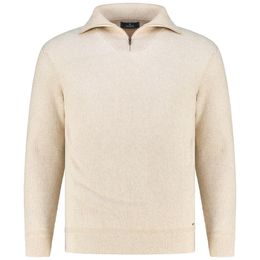 Gro&szlig;e Gr&ouml;&szlig;en Ragman Pullover mit Troyerkragen Farbe beige Gr&ouml;&szlig;e: 3XL