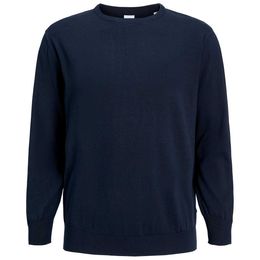 Jack & Jones Gro&szlig;e Gr&ouml;&szlig;en Jack&Jones Feinstrickpullover mit Rundhalsausschnitt Farbe blau Gr&ouml;&szlig;e: 5XL