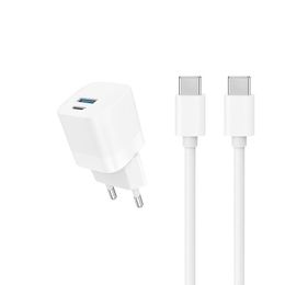 Kabel und Wandgesteck (USB-C + USB-C) 20W - WTK
