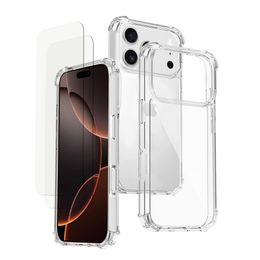 Hülle iPhone 17 Pro Max und 2 schutzfolien - TPU - Transparent