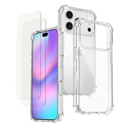 Hülle iPhone 17 Pro und 2 schutzfolien - TPU - Transparent