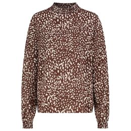 Sublevel Bluse in Braun/ Wei&szlig; - 62% | Gr&ouml;&szlig;e M | Damen-blusen