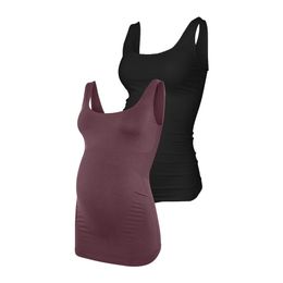 MAMALICIOUS Umstand Top 'MLHEAL' Damen Gr&ouml;&szlig;e XS/XL weinrot / schwarz