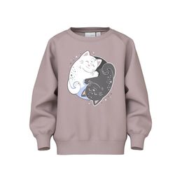 name it Sweatshirt 'NMFVENUS' M&auml;dchen Gr&ouml;&szlig;e 92 hellblau / dunkelgrau / mauve / wei&szlig;