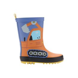 Mango Kids Gummistiefel 'ESCAVA' Jungen Größe 28 himmelblau / hellblau / orange / schwarz
