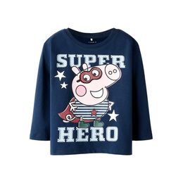 name it Shirt 'NMMOtto Peppa' Jungen Gr&ouml;&szlig;e 104 navy / hellblau / pastellpink / wei&szlig;