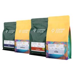 Coffee Circle Sommerkaffee Set, 4 x 250 g ganze Bohne, Espresso Probierpaket, süßes Aroma
