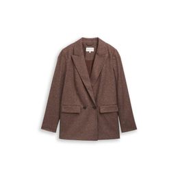 Tom Tailor Damen Loose Fit Blazer, braun, Meliert, Gr. 34