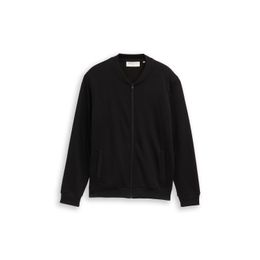 Tom Tailor Denim Herren Sweatjacke mit Bomberkragen, bunt, Uni, Gr. XXL