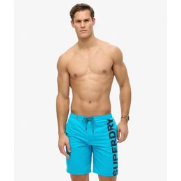Superdry Herren Klassische 48-cm-Boardshorts mit Logo Blue - Gr&ouml;&szlig;e: S 1062016500191VZA001