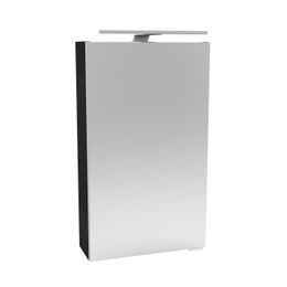 Spiegelschrank Fackelmann "SBC", schwarz (anthrazit, dunkelgrau), B:40cm H:68cm T:15,3cm, Schränke, für das Gästebad, Schalter und Steckdose, Breite 40cm, Anschlag links