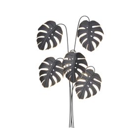 Wanddekoobjekt "Wanddekoration", schwarz, B:65cm H:109cm T:4cm, Metall, HOFMANN LIVING AND MORE, Wanddekoobjekte, aus Metall, matt schwarz