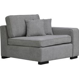 Sofaelement Home Affaire "Skara", grau (hellgrau), B:110cm H:86cm T:100cm, Polsterelemente, Modul zum eigenen Zusammenstellen, in vielen Bezugsqualit&auml;ten