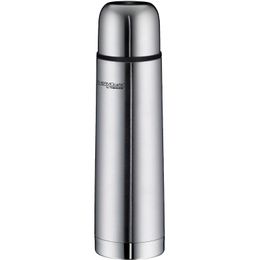 Isolierflasche THERMOCAFÉ "TC EVERYDAY, Edelstahlkörper, spülmaschinenfest", stainless steel mat, H:25cm, Edelstahl, Kunststoff, Silikon, Trinkflaschen, mit Twist & Pour Lid und Trinkbecher (nicht isoliert)