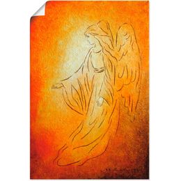Wandbild Artland "Engel der Heilung - Engelkunst", orange (farbe bild(er): orange), B:20cm H:30cm, Bilder, als Alubild, Outdoorbild, Leinwandbild, Poster, Wandaufkleber