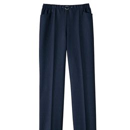 Schlupfhose Classic Basics, Damen, Gr. 38, Normalgrößen, blau (marine, marine, gestreift), 98% Polyester, 2% Viskose, gemustert, gestreift, kariert, mehrfarbig, unifarben, lang, Hosen