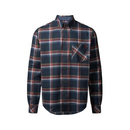 Langarmhemd MCS "MCS Shirt Franck", Herren, Gr. L, Normalgrößen, schwarz sapphire, Obermaterial: 60% Baumwolle, 40% Polyester, Hemden