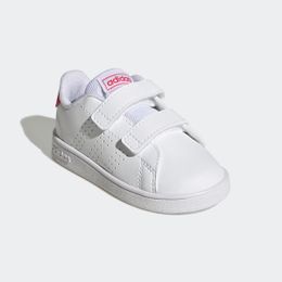 Sneaker adidas Sportswear "ADVANTAGE LIFESTYLE COURT TWO HOOK-AND-LOOP", Kinder, Gr. 19, cloud weiß, real pink, core schwarz, Synthetik, Schuhe, Design auf den Spuren des adidas Stan Smith