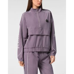 Yoga-Sweatjacke Plein Sport "Scratch", Damen, Gr. L, lila (73, lila), Obermaterial: 89% Polyamid, 11% Elasthan, Sweatjacken