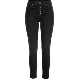 Buffalo Damen High-waist-Jeans schwarz Gr&ouml;&szlig;e 36