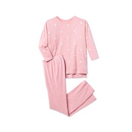 Tchibo - Pyjama - Damen - Gr. L - wei&szlig;/gepunktet