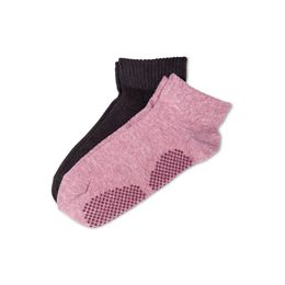 Tchibo - 2 Paar Yogasocken - Damen - Gr. 39-42 - dunkelbraun