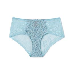 Tchibo - Spitzen-Panty - Damen - Gr. S - t&uuml;rkis/gebl&uuml;mt