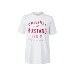 Tchibo - T-Shirt &raquo;Mustang&laquo; - Herren - Gr. S - wei&szlig;/print