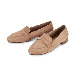 Tchibo - Loafer aus Veloursleder - Damen - Gr. 39 - cognac
