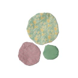 Tchibo - 3 Textil-Deckelhauben - wei&szlig;