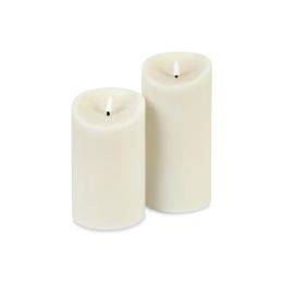 Tchibo - 2 Outdoor-LED-Echtwachskerzen - creme