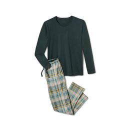 Tchibo - Pyjama - Herren - Gr. M - khaki/kariert