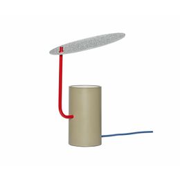 Tchibo - Hübsch Tischleuchte »Disc« - 22,5x22,5x35cm - khaki - Metall / Glas