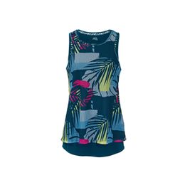 Tchibo - 2-in-1-Sporttop - Damen - Gr. XS - dunkelblau/print
