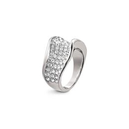 Tchibo - Ring veredelt mit Kristallen von Swarovski - Damen - Gr. 19 - silber