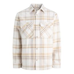 Jack & Jones Premium Hemd 'RAYLE' Herren Gr&ouml;&szlig;e XXL beige / braun / wei&szlig;