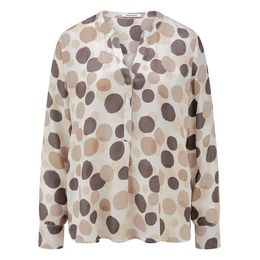 Peter Hahn - Bluse mit Rundhals-Ausschnitt, beige, Gr. 50 / XL