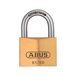 Abus 85/60 Zylindervorhangschloss - 60 mm, Messing - Verschiedenschlie&szlig;end, mit Pr&auml;zisions-Schlie&szlig;werk, 80635 (80632)