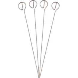 Metaltex Schaschlikspieße aus Edelstahl 4 Stück 22 cm - Grillbesteck
