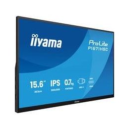 iiyama P1671HSC-B1, LED-Monitor 39.5 cm (15.6 Zoll), schwarz (matt), Portabler Monitor mit USB-C-Dock, Lautsprechern und Lederh&uuml;lle