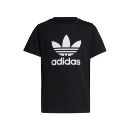 adidas originals T-Shirt 'Adicolor Trefoil' Jungen Größe 140 schwarz / weiß