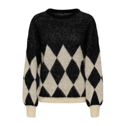 Only Pullover 'NOEME' Damen Gr&ouml;&szlig;e L beige / schwarz