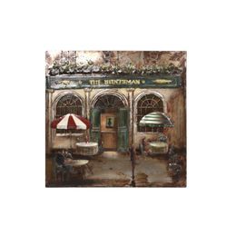Garden Pleasure 3D Metallbild English Pub Metall Wandbild Retro Bild Bar Küche Wohnzimmer Deko