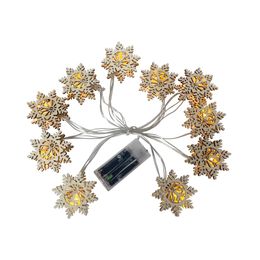 HTI-Living Lichterkette mit 10 LED Schneeflocken