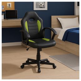 HTI-Living Schreibtischstuhl Junior höhenverstellbar ergonomischer Drehstuhl Schwarz-Grün